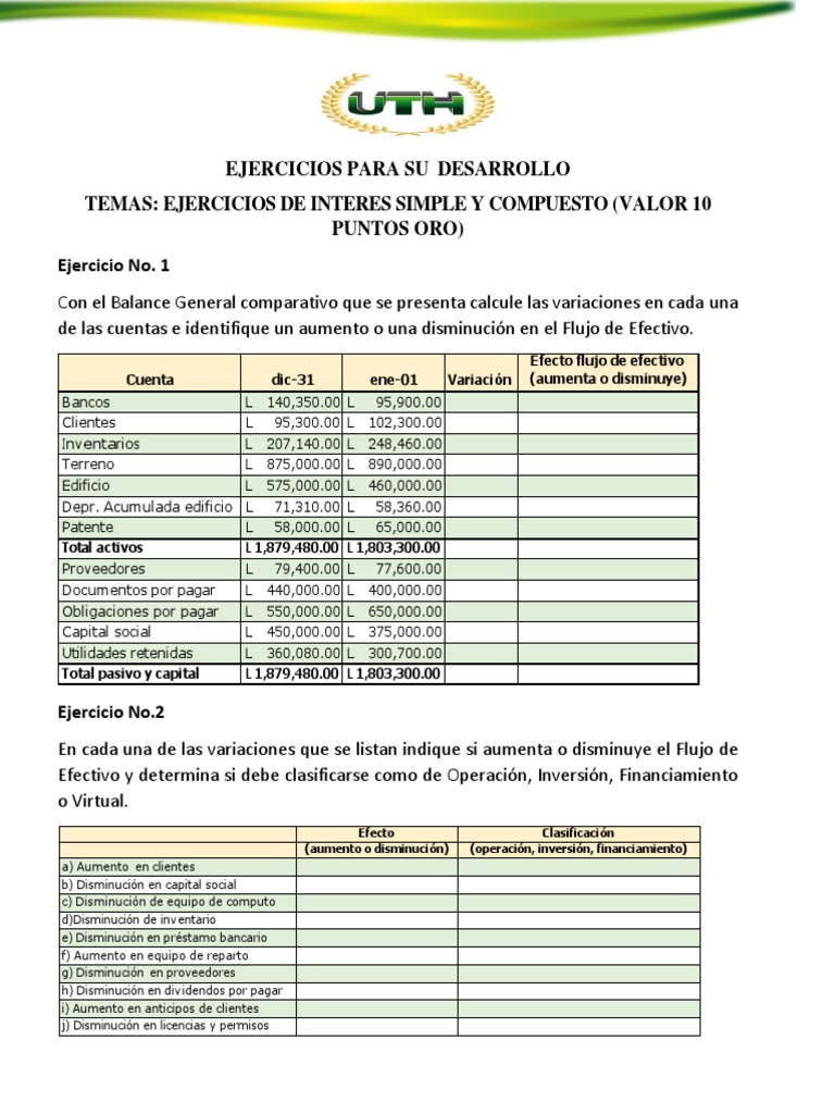 Guia de Ejercicios Flujos de Efectivo Junio Del 2023 | PDF