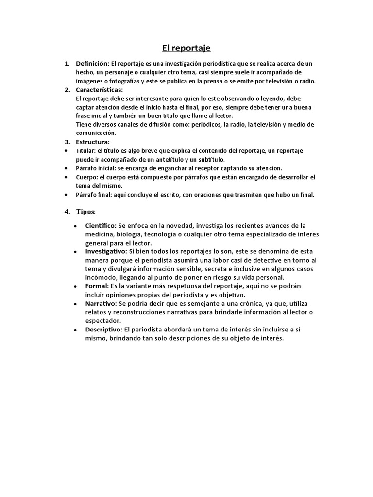 El Reportaje | PDF