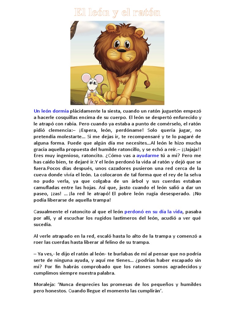 El León y El Ratón | PDF