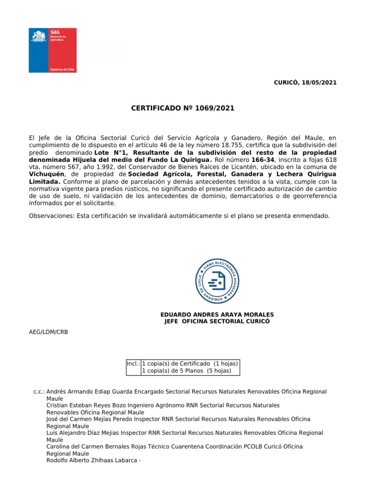2021 Certificado SAG | PDF