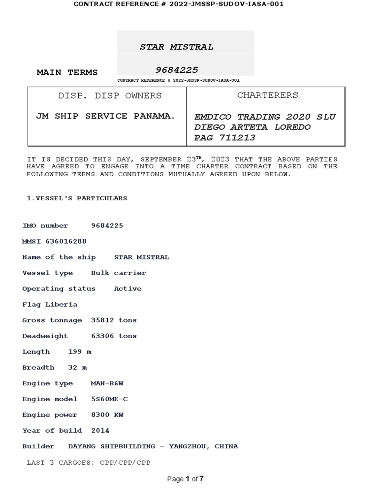 HENRY | PDF | Insurance | Tonnage