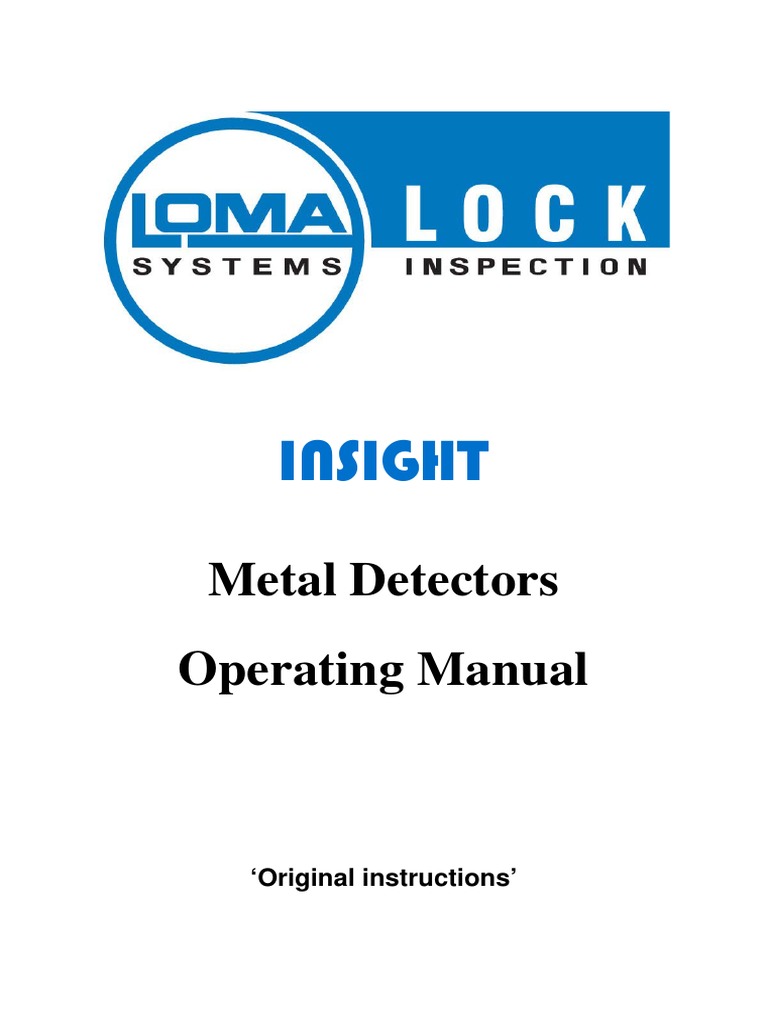 INSIGHT Metal Detector Operating Manual | PDF