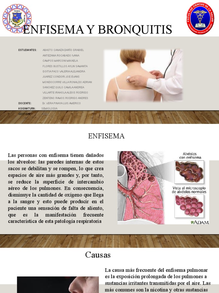 Enfisema y Bronquitis: Causas y Síntomas | PDF | Bronquitis | Pulmón