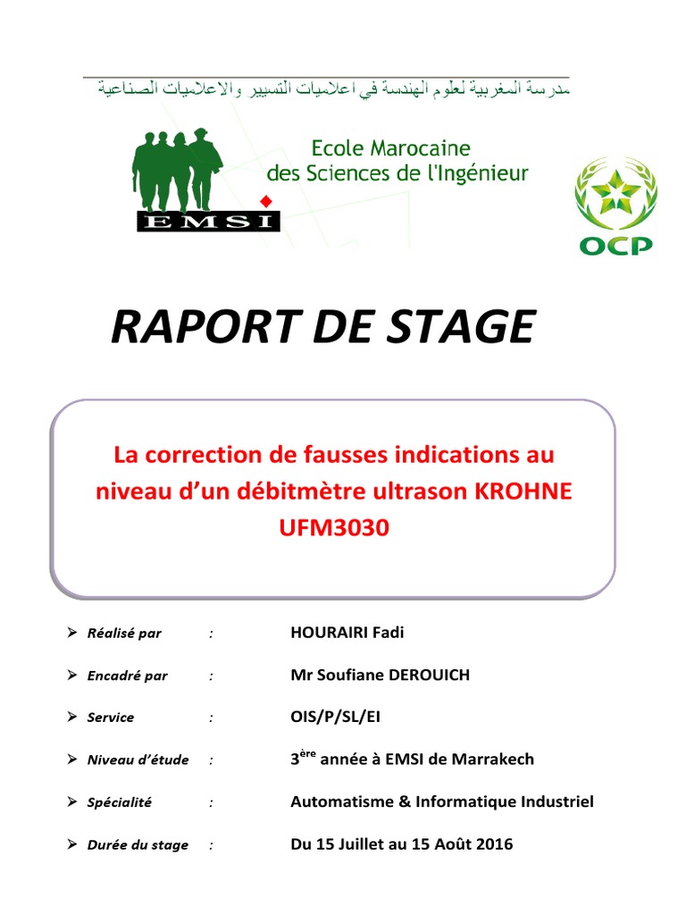 Rapport de Stage OCP | PDF