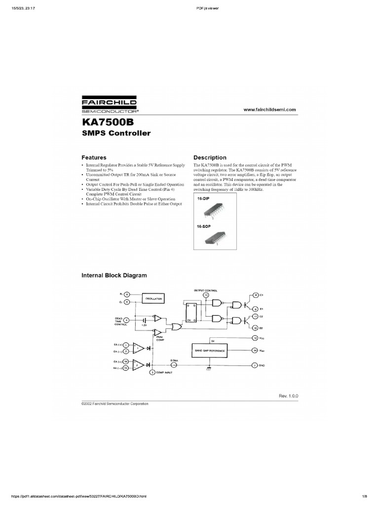 KA7500BD PDF, KA7500BD Description, KA7.. | PDF