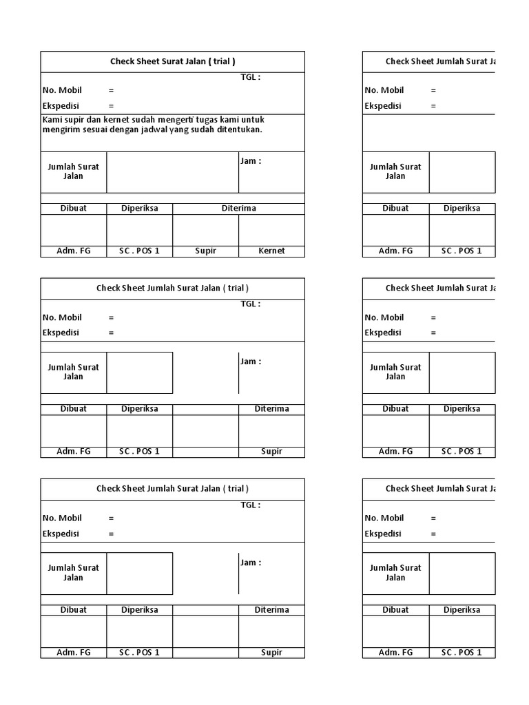 Trial Checklist | PDF