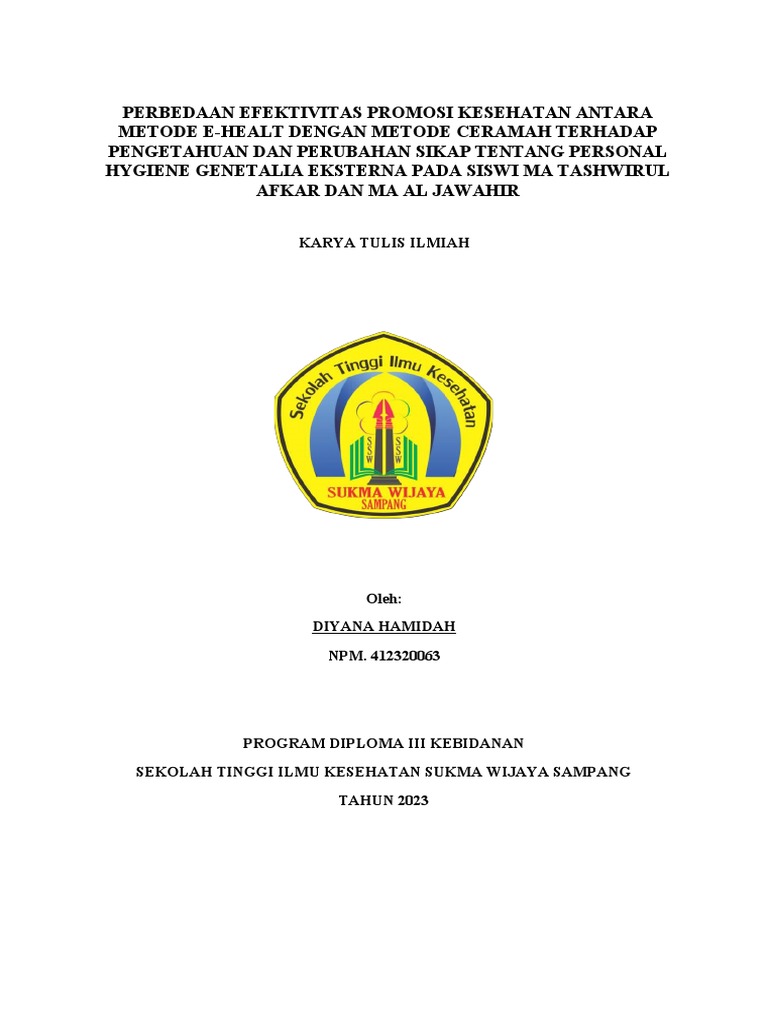 Karya Tulis Ilmiah - Diyana | PDF