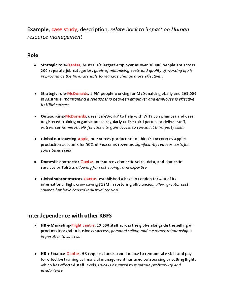 Human Resources Case Study Scaffold | Download Free PDF | Employment | Franchising