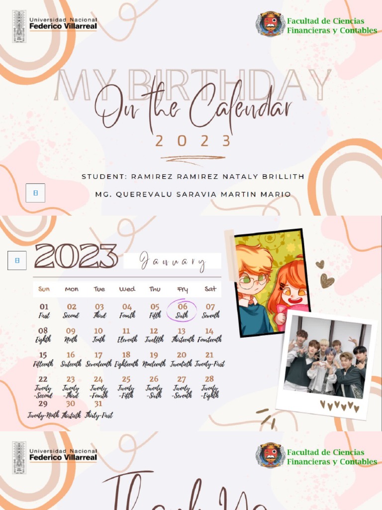 Ramirez Ramirez Nataly Brillith - Calendar | PDF