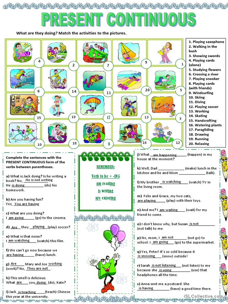 Present Continuous | PDF