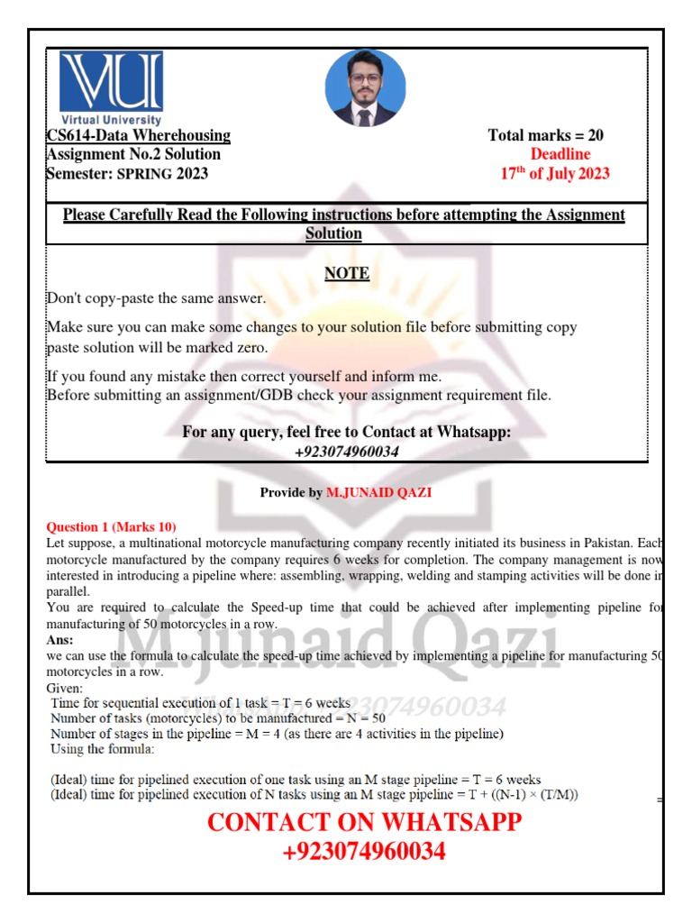Cs614 Assignment No 2 Solution By M Junaid Qazi Pdf
