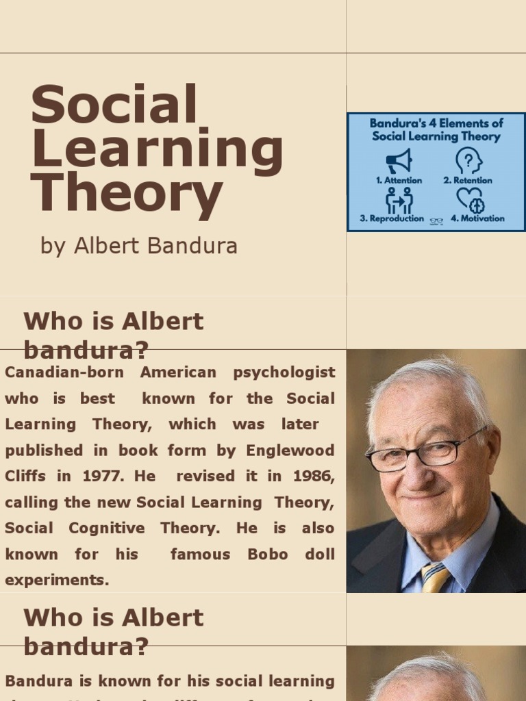 Social Learning Theory | PDF | Cognition | Psychological Theories