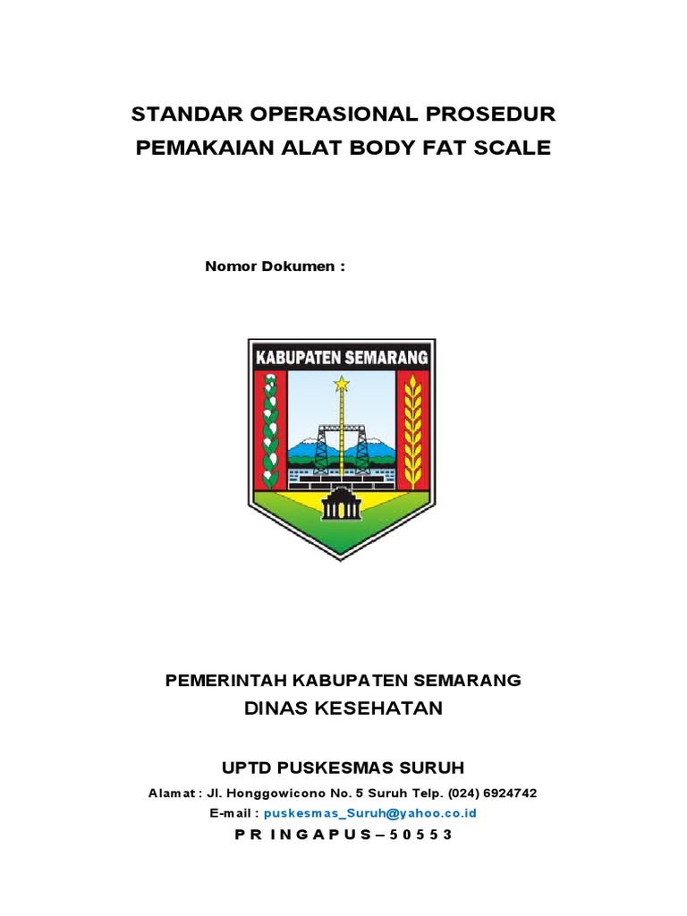 SOP Pemakaian Alat Body Fat Scale | PDF