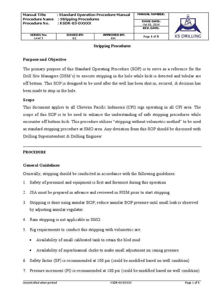 DXXXX-QSOP - Stripping Procedures | PDF