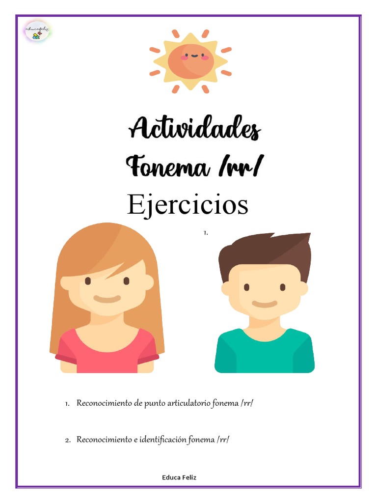 Ejercicios de Articulación Fonema /rr/ | PDF