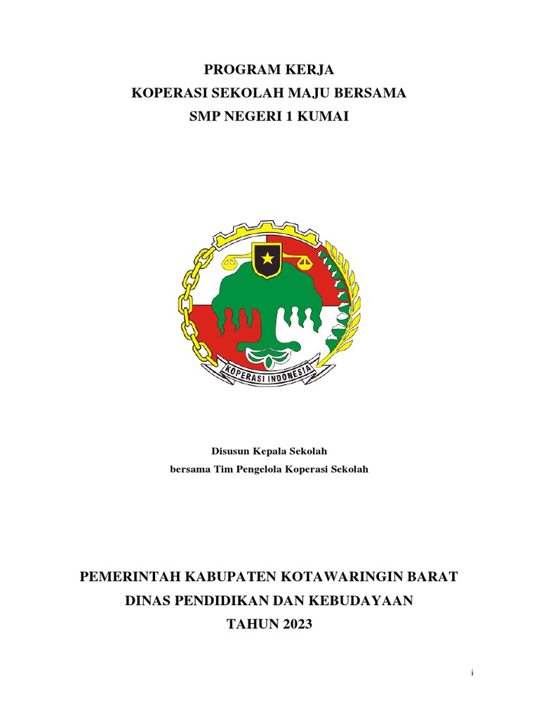 Program Kerja Koperasi Maju Bersama SMPN 1 Kumai | PDF
