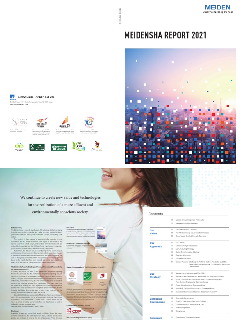 Meidensha Report 2021-A3 EN | PDF | Sustainability | Business
