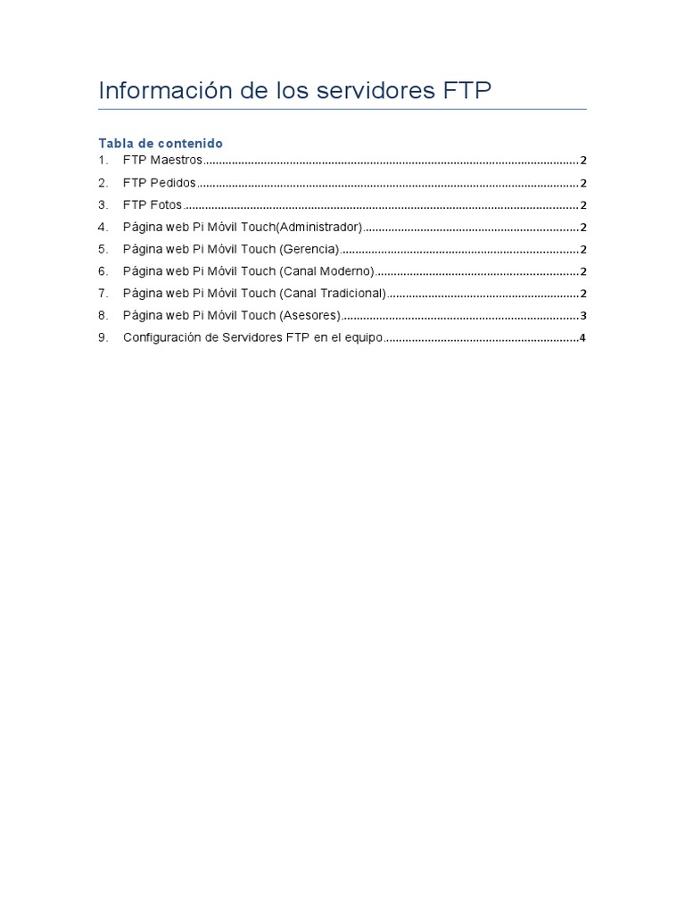 Documentacion Servidores FTP | PDF