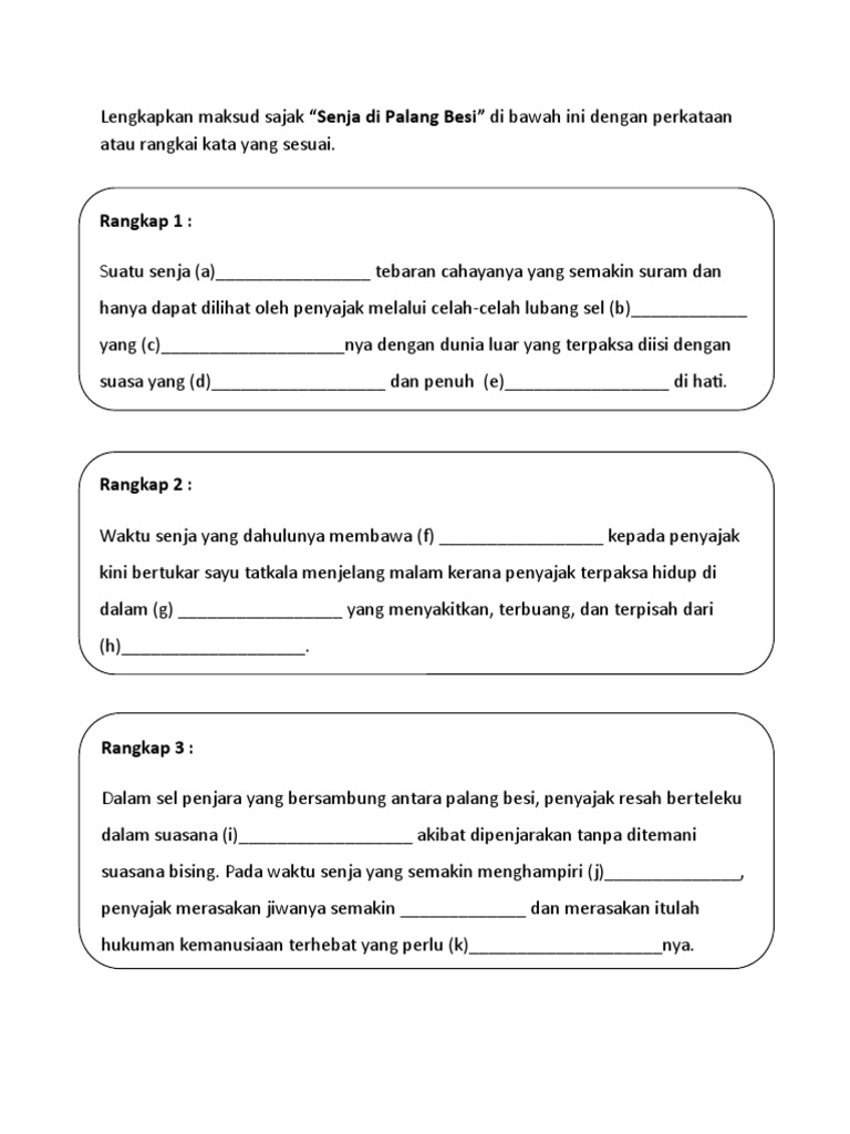 Latihan Senja Di Palang Besi | PDF