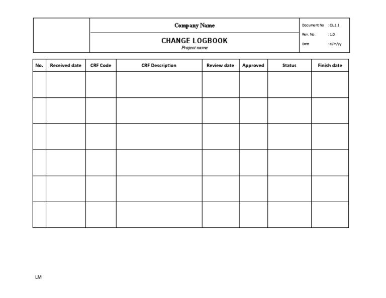B Change Logbook | PDF