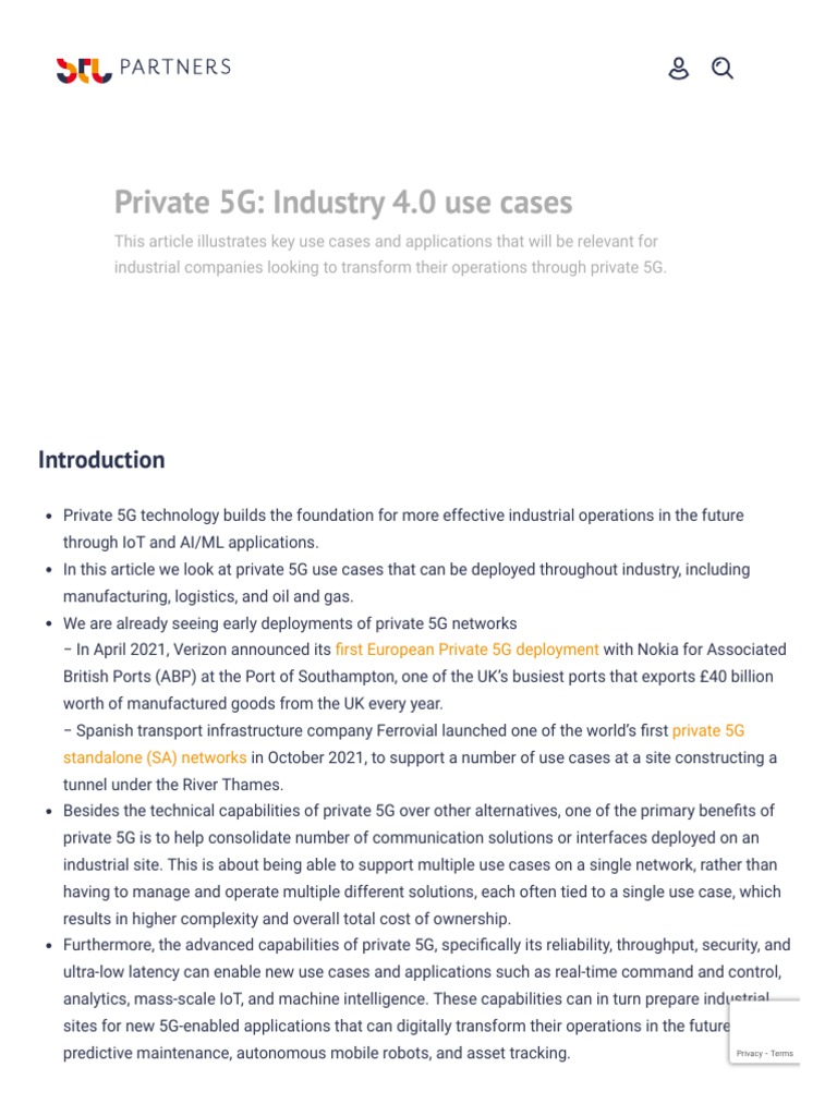 Private 5G Use Cases | PDF | Unmanned Aerial Vehicle | Internet Of Things