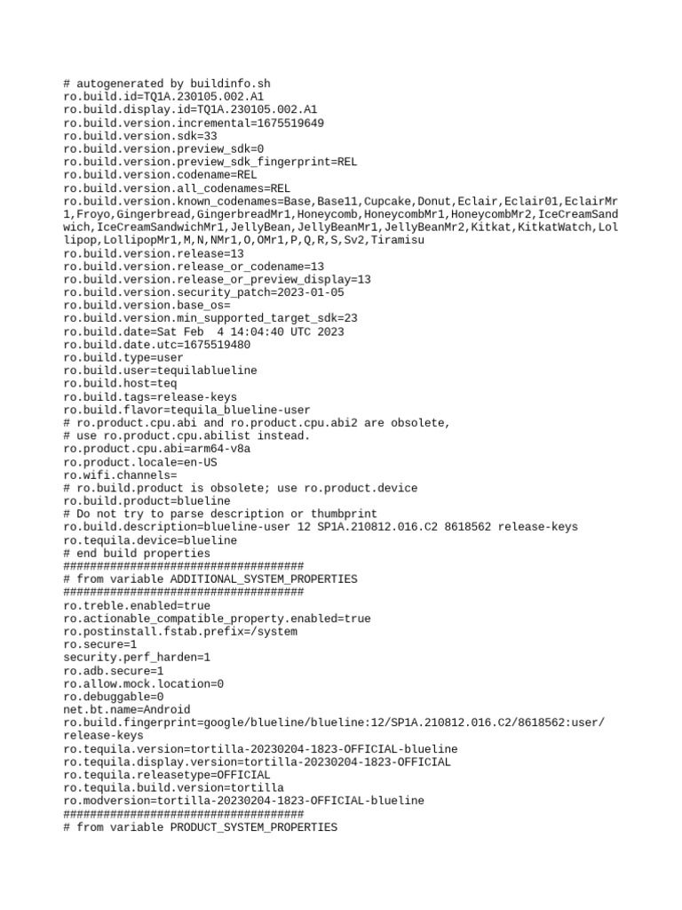 Tweak Build - Prop | PDF