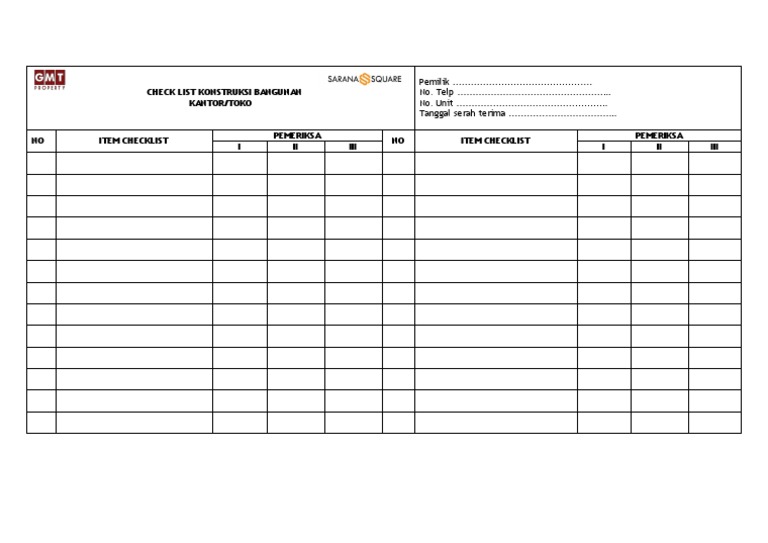 Form Defect List Pdf