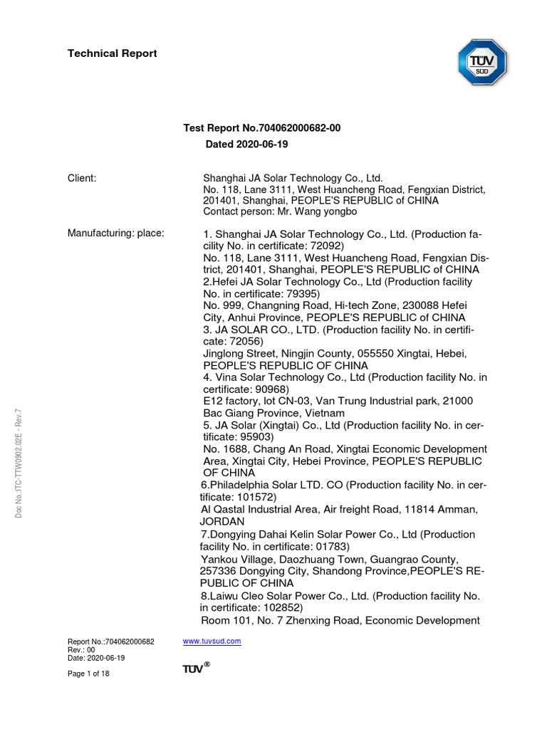 PAN File Generation MR-1500 - Certificado - IEC61853 - IEC60891 | PDF ...