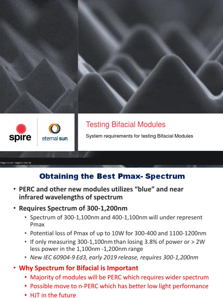 Testing BiFacial Modules | PDF | Electromagnetic Spectrum | Flash ...