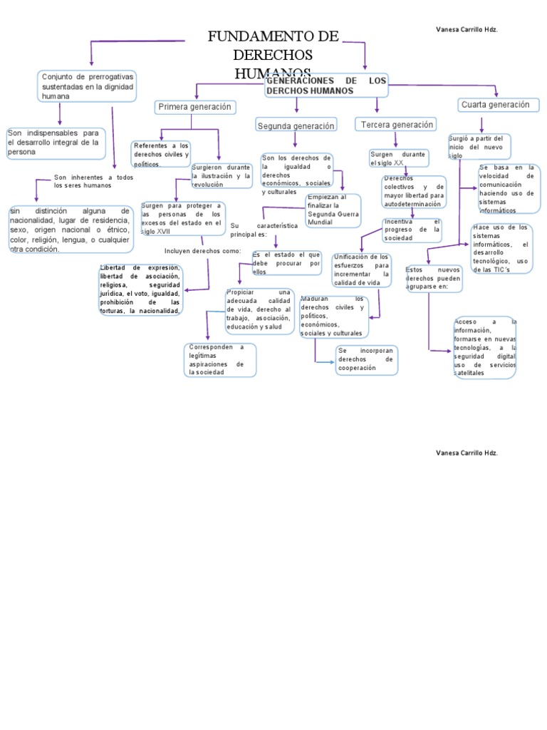 Fundamento de Derechos Humanos CUADRO SINOPTICO | PDF | Derechos | Igualdad social