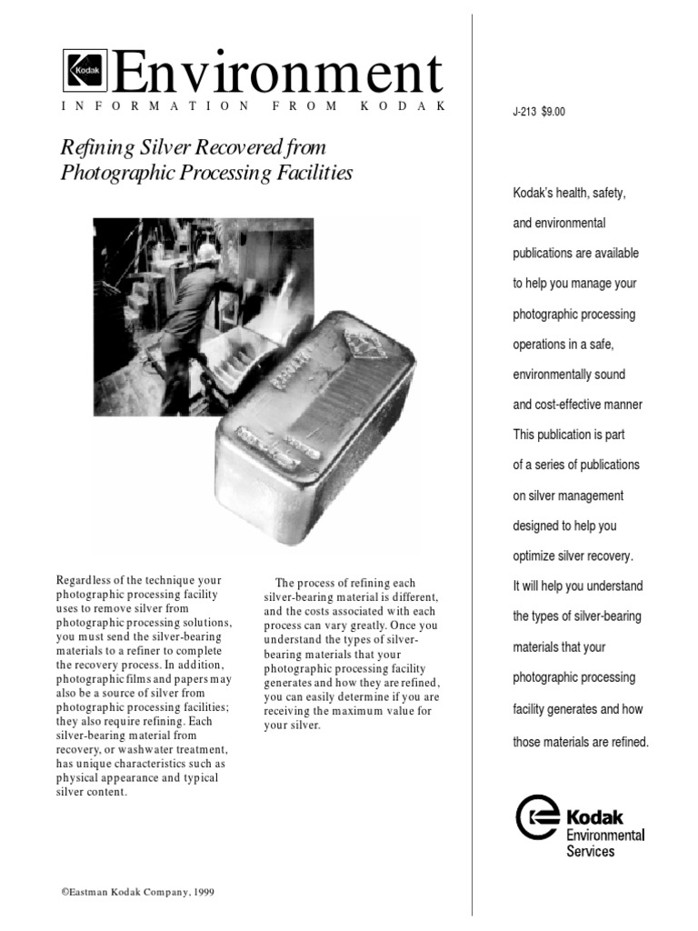 Environment: Refining Silver Recovered From Photographic Processing ...