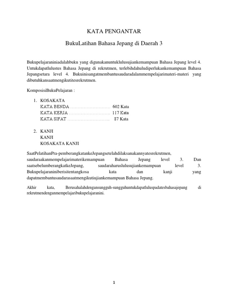 latihan Kotoba N4 | PDF