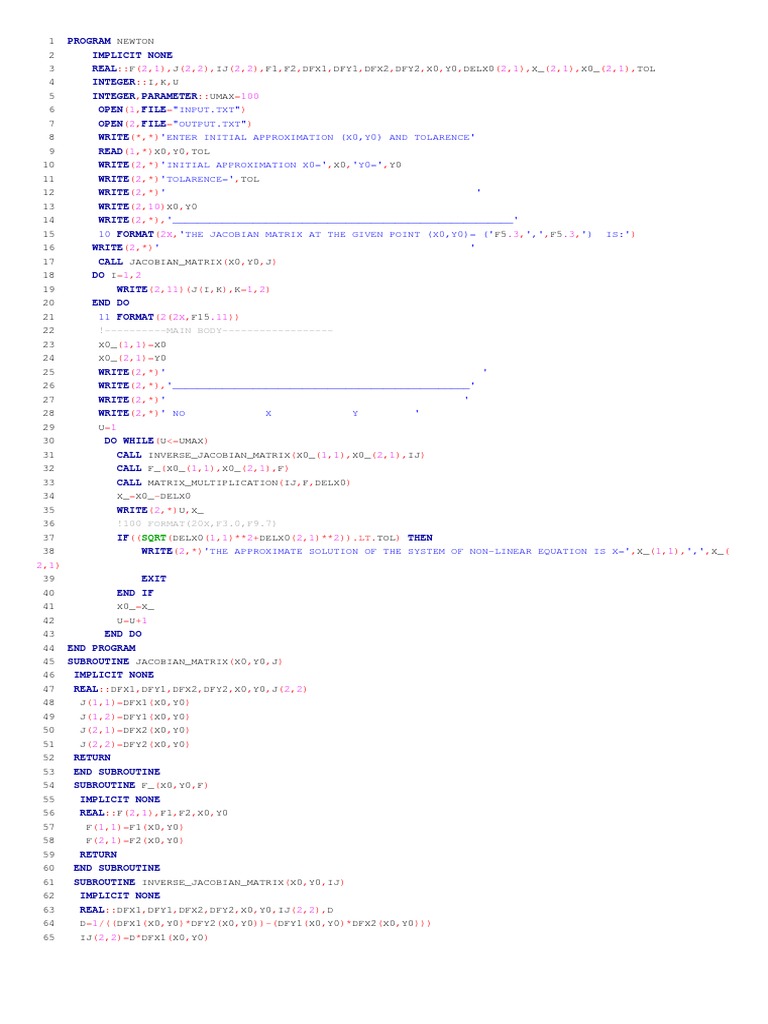 Q3.non Linear Newtons Iterative | PDF | Algorithms And Data Structures ... Q3.non Linear Newtons Iterative | PDF | Algorithms And Data Structures ...