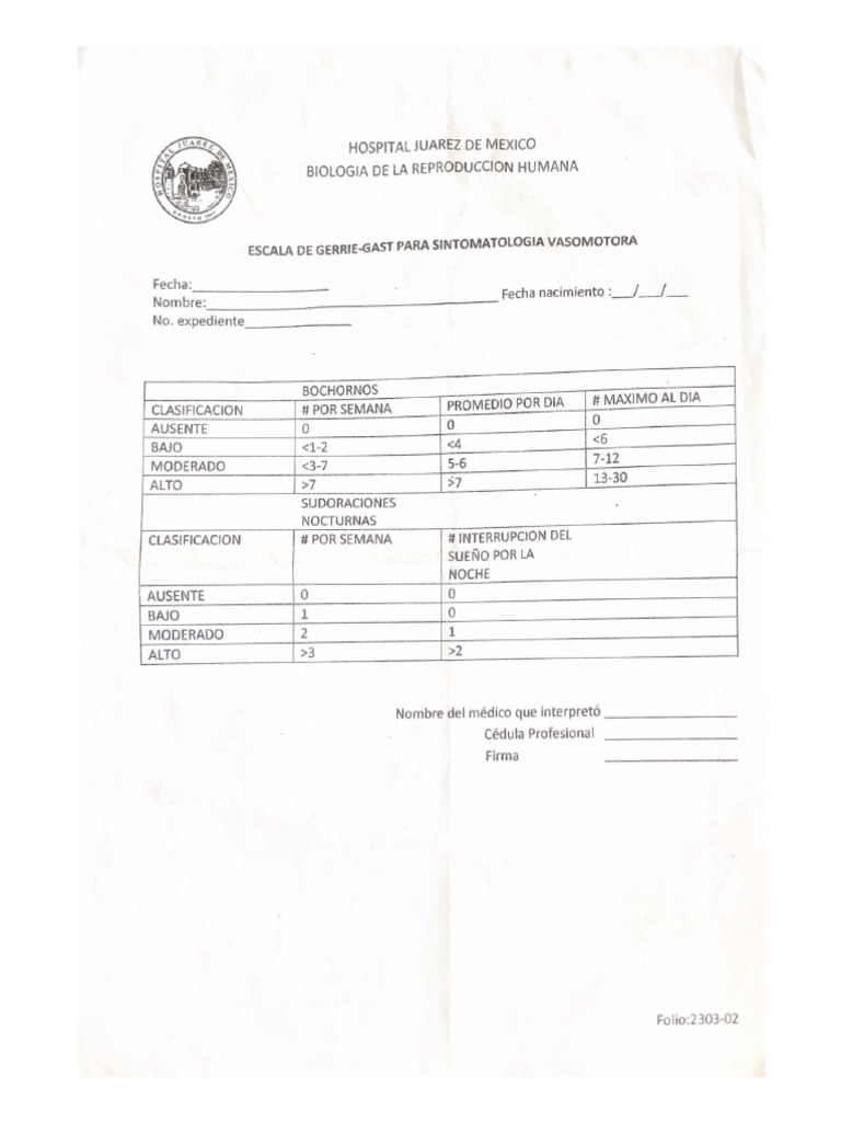 Escala Gerrie Gast | PDF