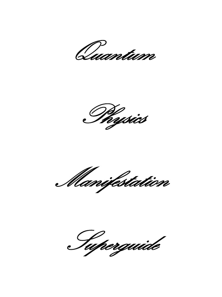 Quantum Physics Manifestation Superguide | PDF | Quantum Mechanics ...