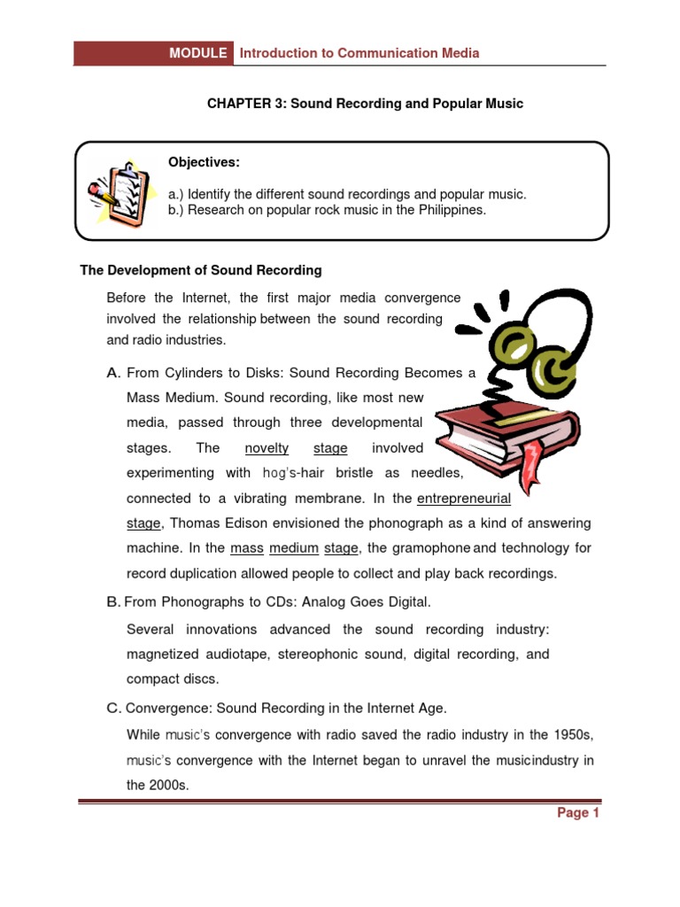 MODULE CHAPTER 3-Sound Recording and Popular Music | PDF | Rock And ...