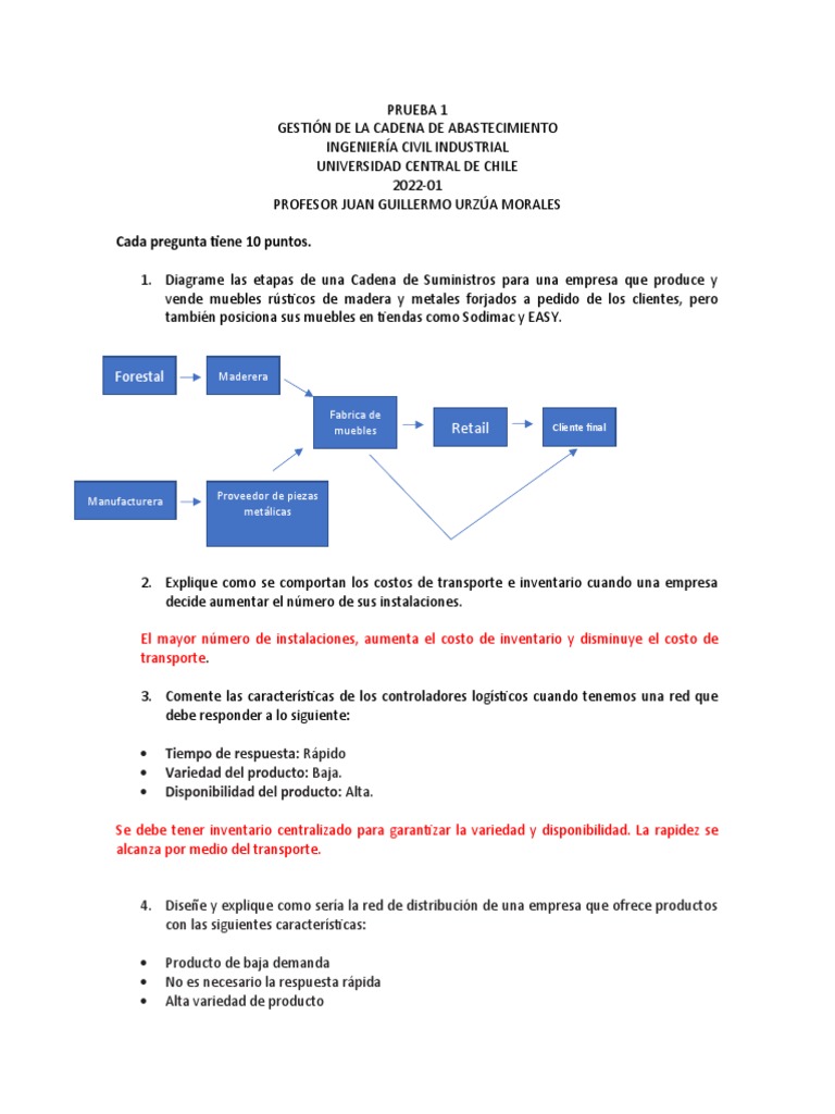 Pauta Prueba Gca 2022-01 | PDF | Inventario | Internet