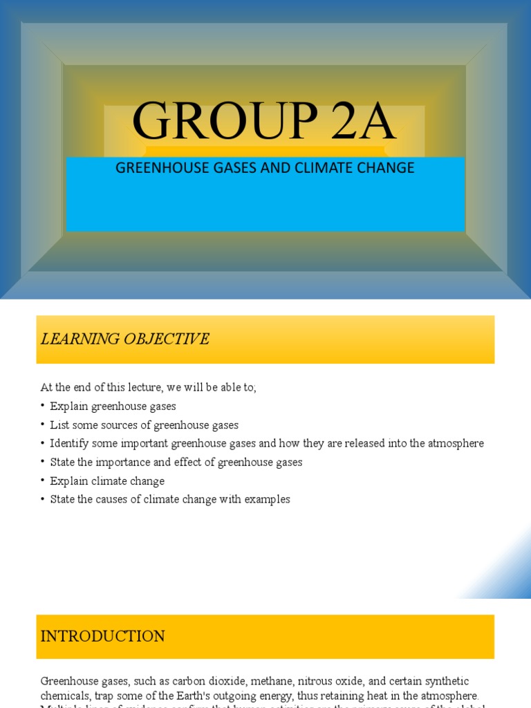 Group 2a | PDF | Greenhouse Effect | Greenhouse Gas