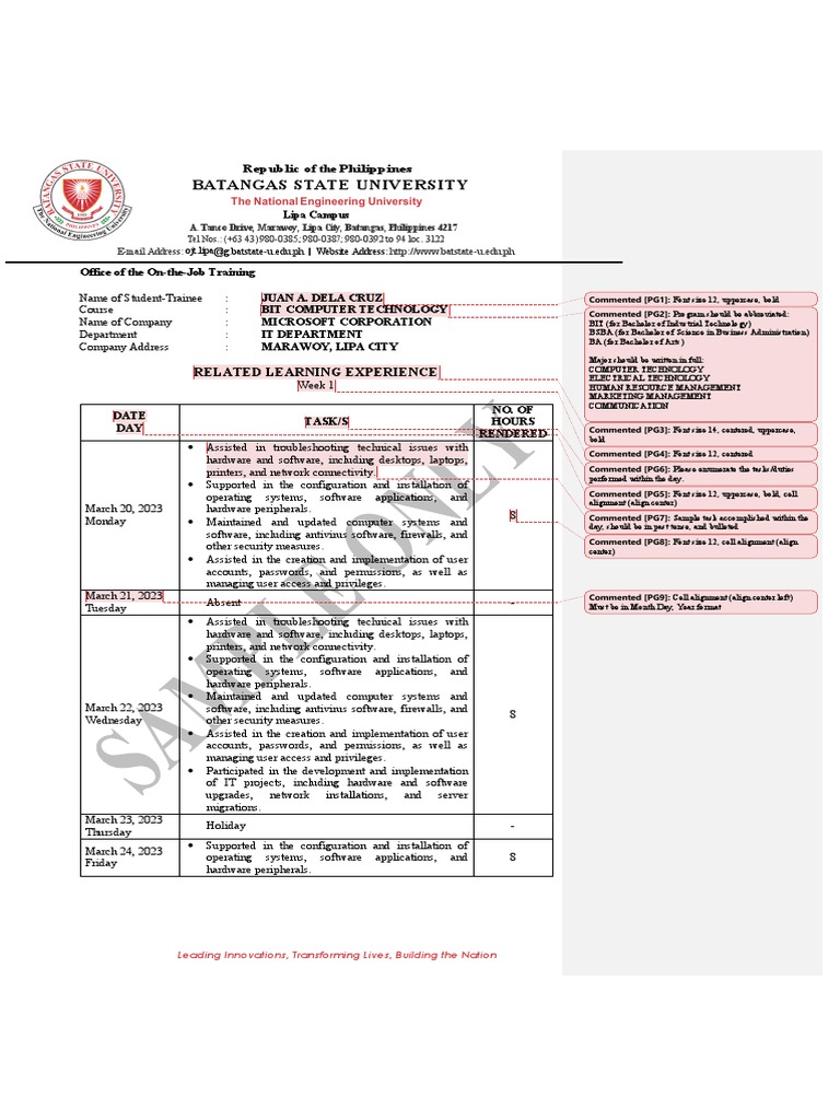OJT Report: IT Training at Microsoft | PDF | Computer Hardware ...