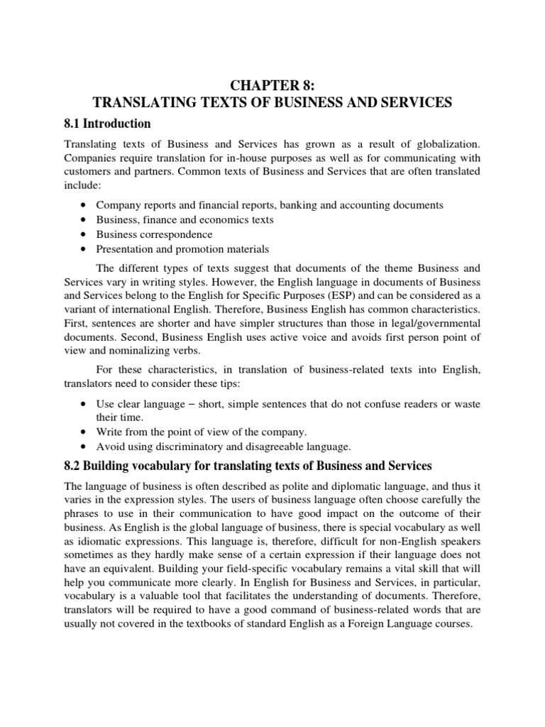ENG-Translate-Chapter 8 | PDF
