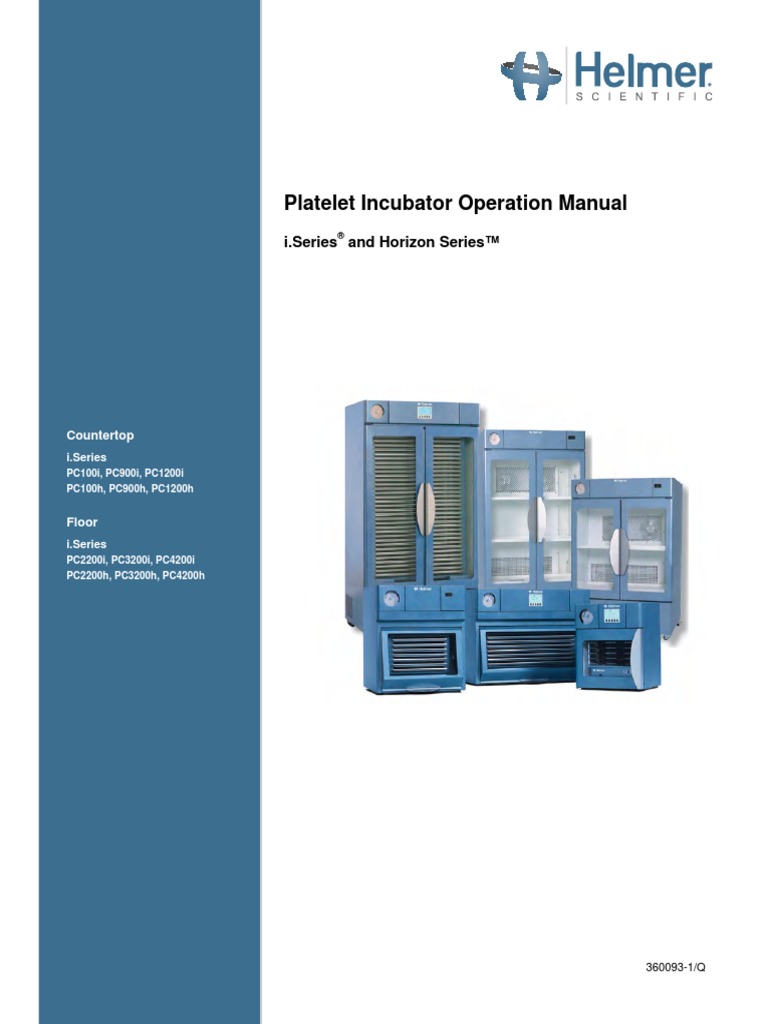 platelet-incubator-operation-manual-360093-1 | PDF | Mains Electricity