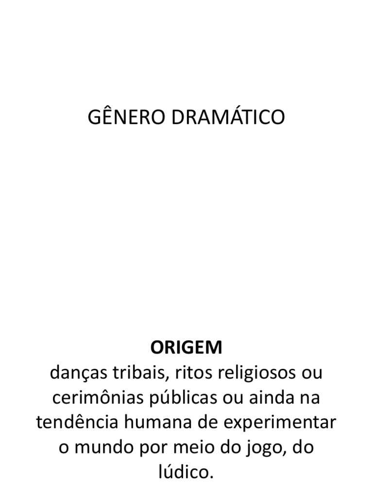 Gênero Dramático | PDF | Tragédia | Teatro