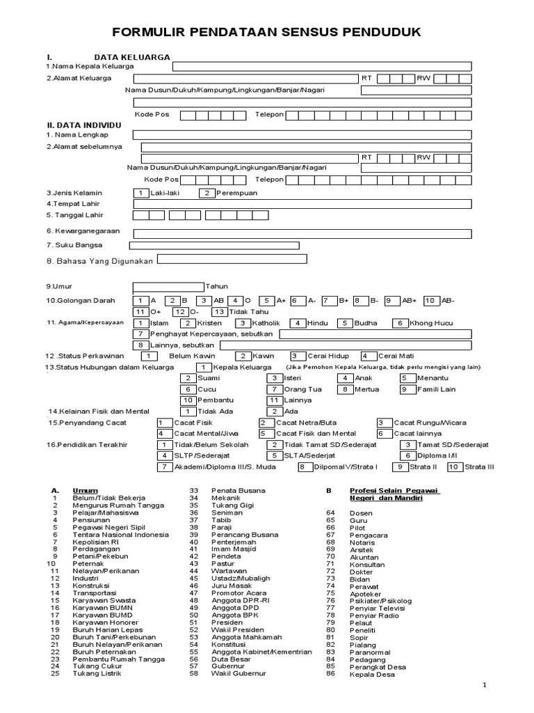 Sensus Penduduk | PDF