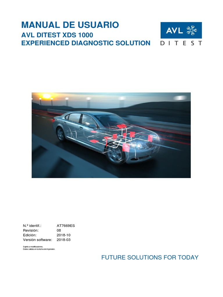 Manual AVL DiTEST XDS1000 AT7669ES Rev08 | PDF | Ingenieria Eléctrica ...