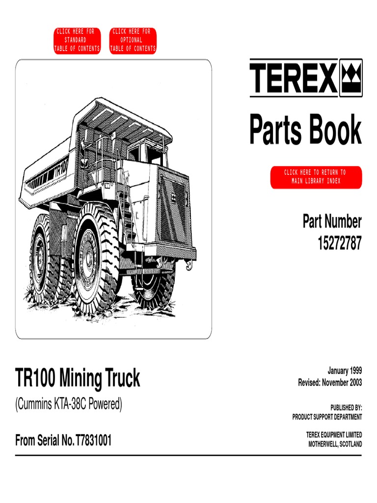 Terex TR100 Mining Truck Parts Guide | PDF | Brake | Truck
