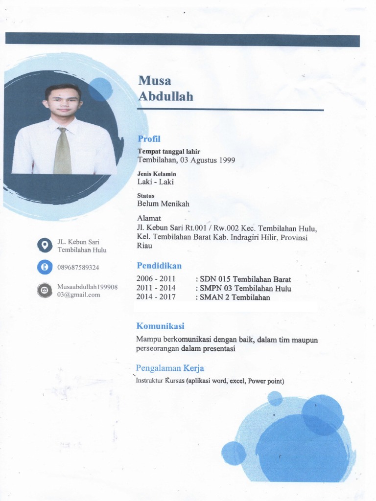 CV Musa Abdullah | PDF