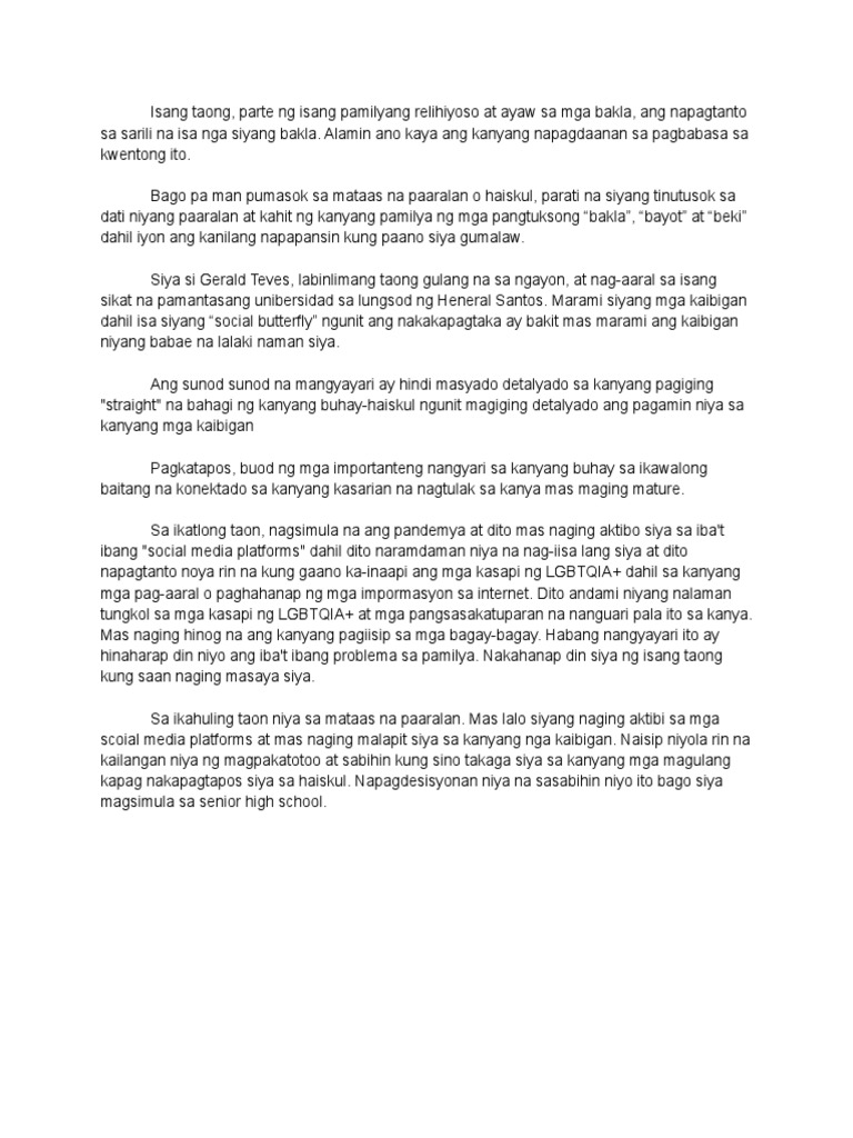 Filipino Kwento Draft | PDF