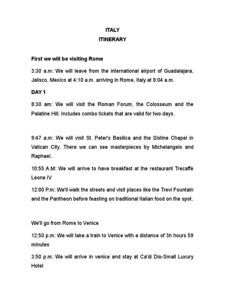 ITALY Day 1 | PDF | Social Science | Art