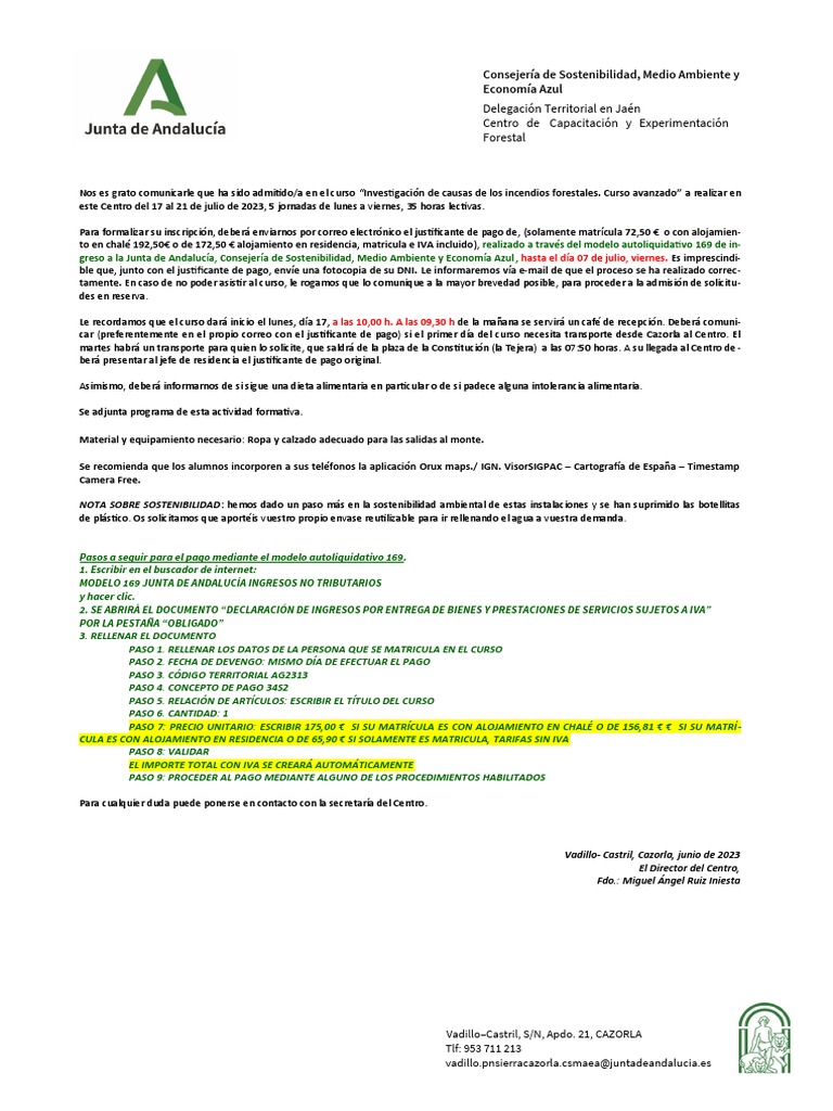 Carta Admisión | PDF