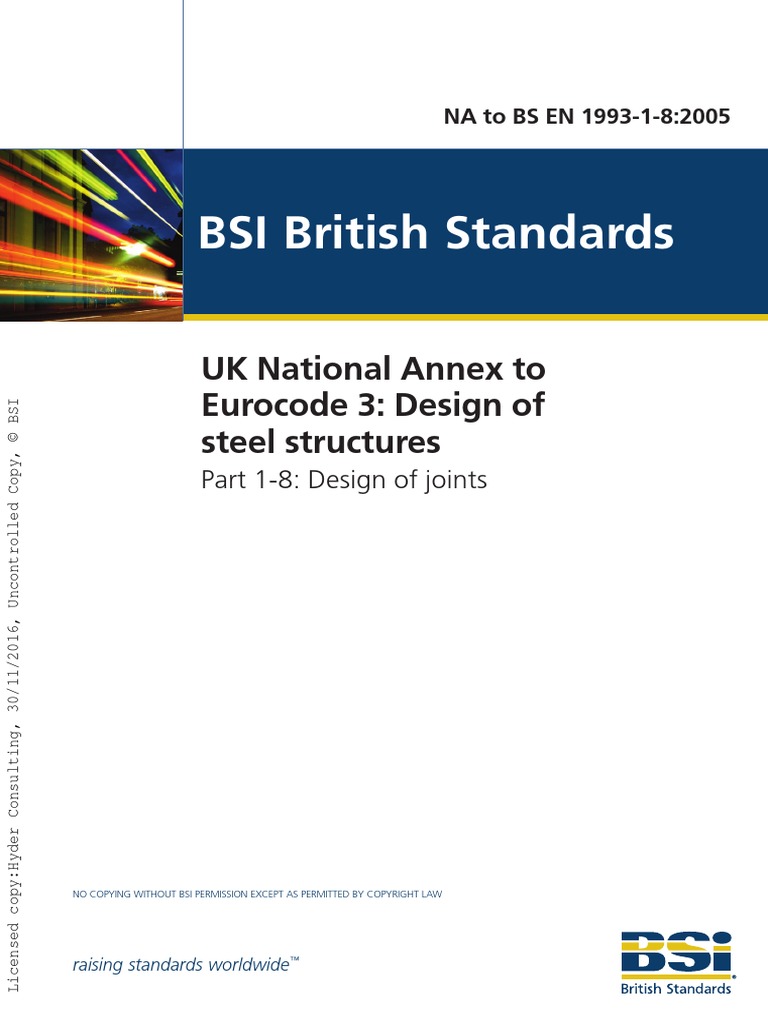 BS en 1993-1-8 Na | PDF | Screw | Copyright